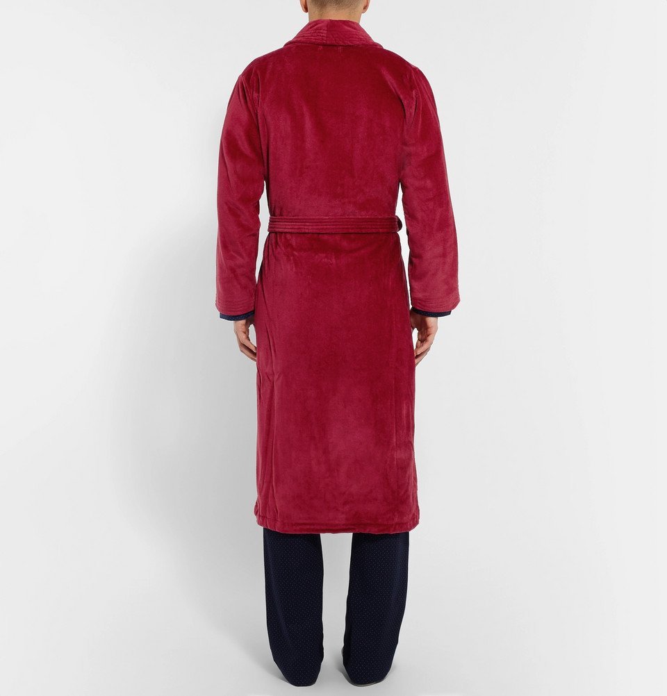 Derek Rose - Triton Cotton-Terry Robe - Men - Red Derek Rose