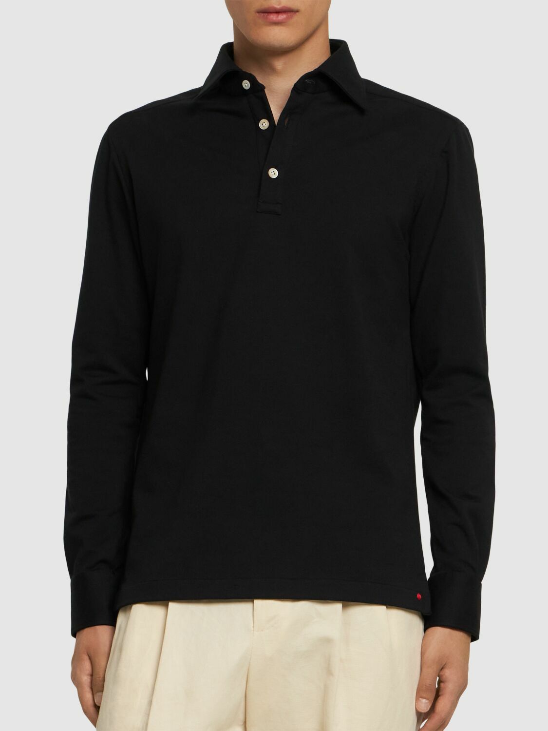 KITON Positano Cotton Blend Polo Kiton