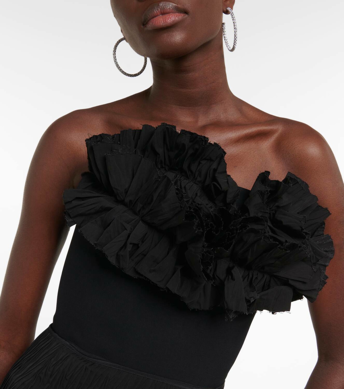 Maticevski Ruffled cutout cropped top Maticevski