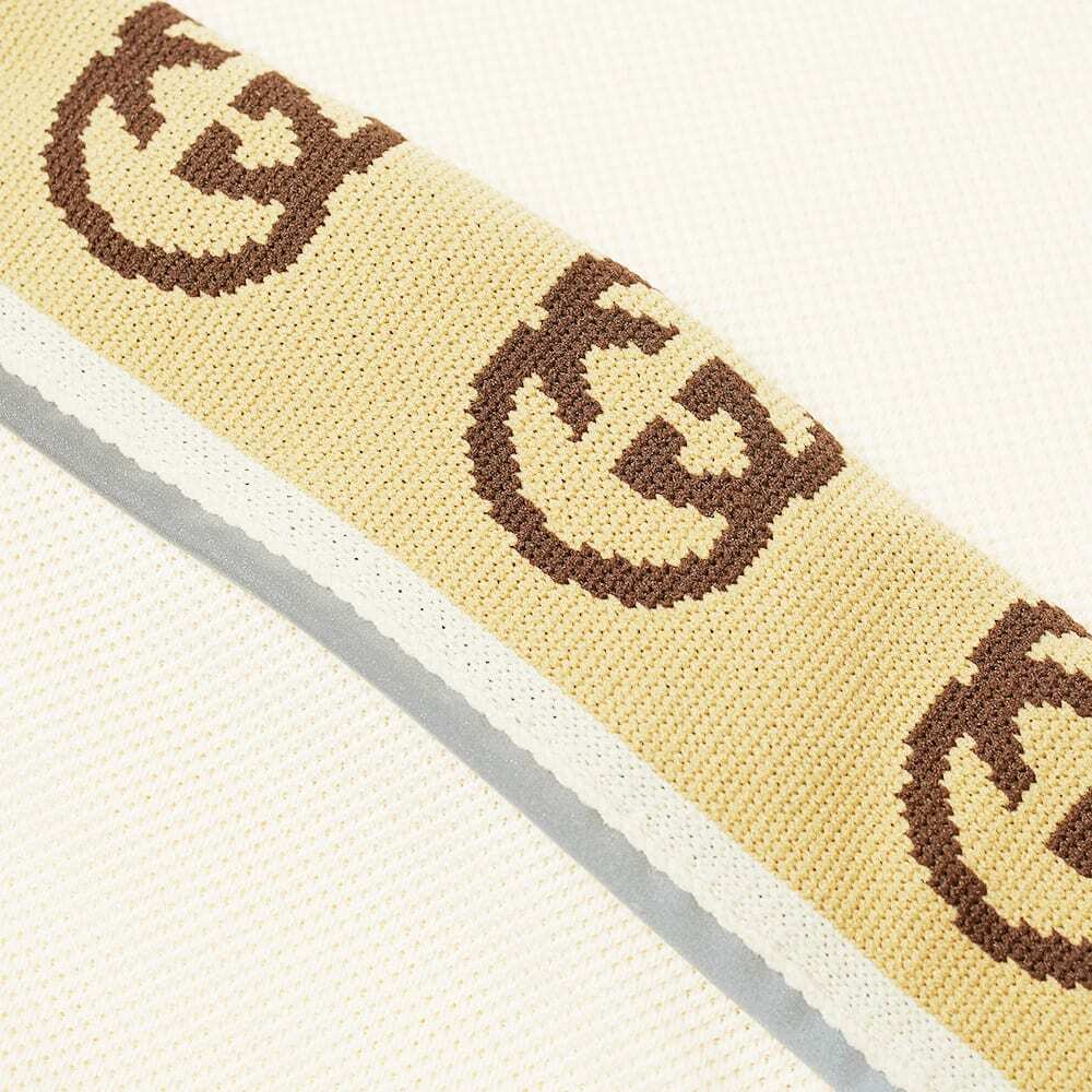 Gucci Men's Taped Logo Polo Shirt in Bone Gucci