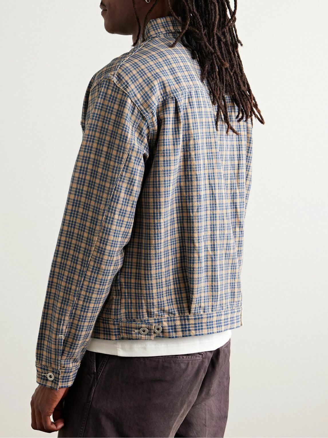 Story Mfg. - Tuesday Checked Cotton-Canvas Jacket - Blue Story Mfg.
