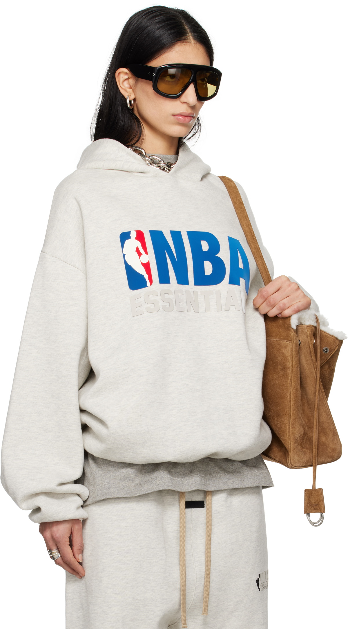 Fear of God ESSENTIALS Gray NBA Pull Over Hoodie Fear Of God Essentials
