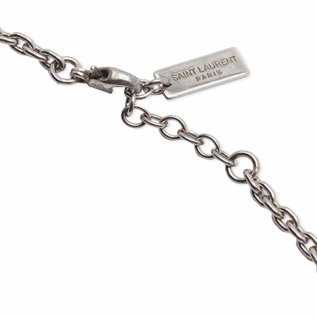 Saint Laurent Men's Small Anker Chain Bracelet in Argent Oxyde Saint ...