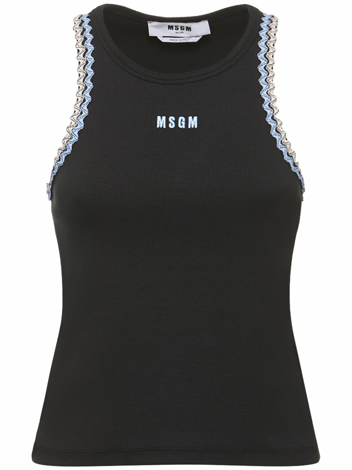 MSGM - Cotton Jersey Logo & Profile Tank Top MSGM