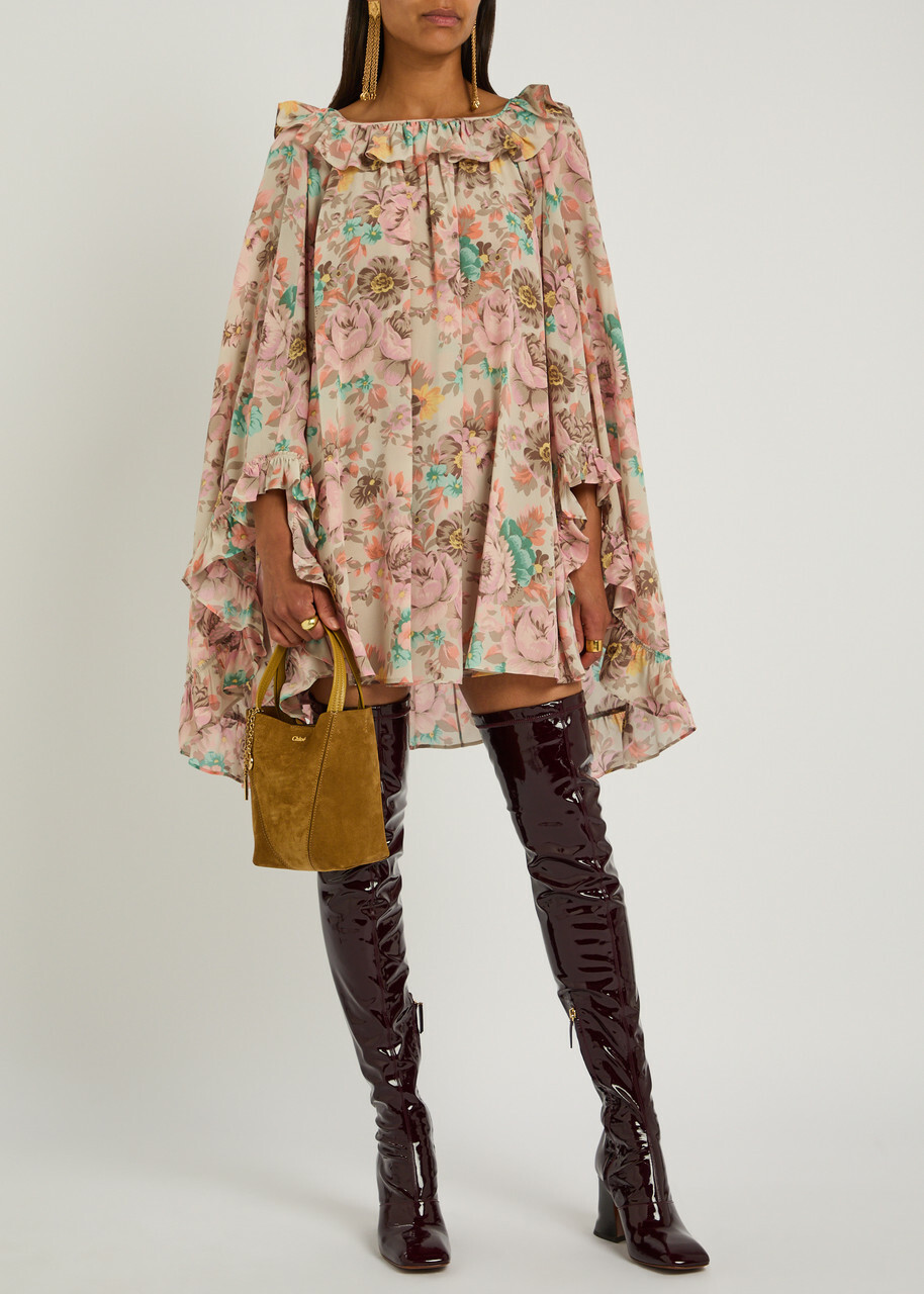 Chloe Janis Glossed-leather Over-the-knee Boots Burgundy Chloe