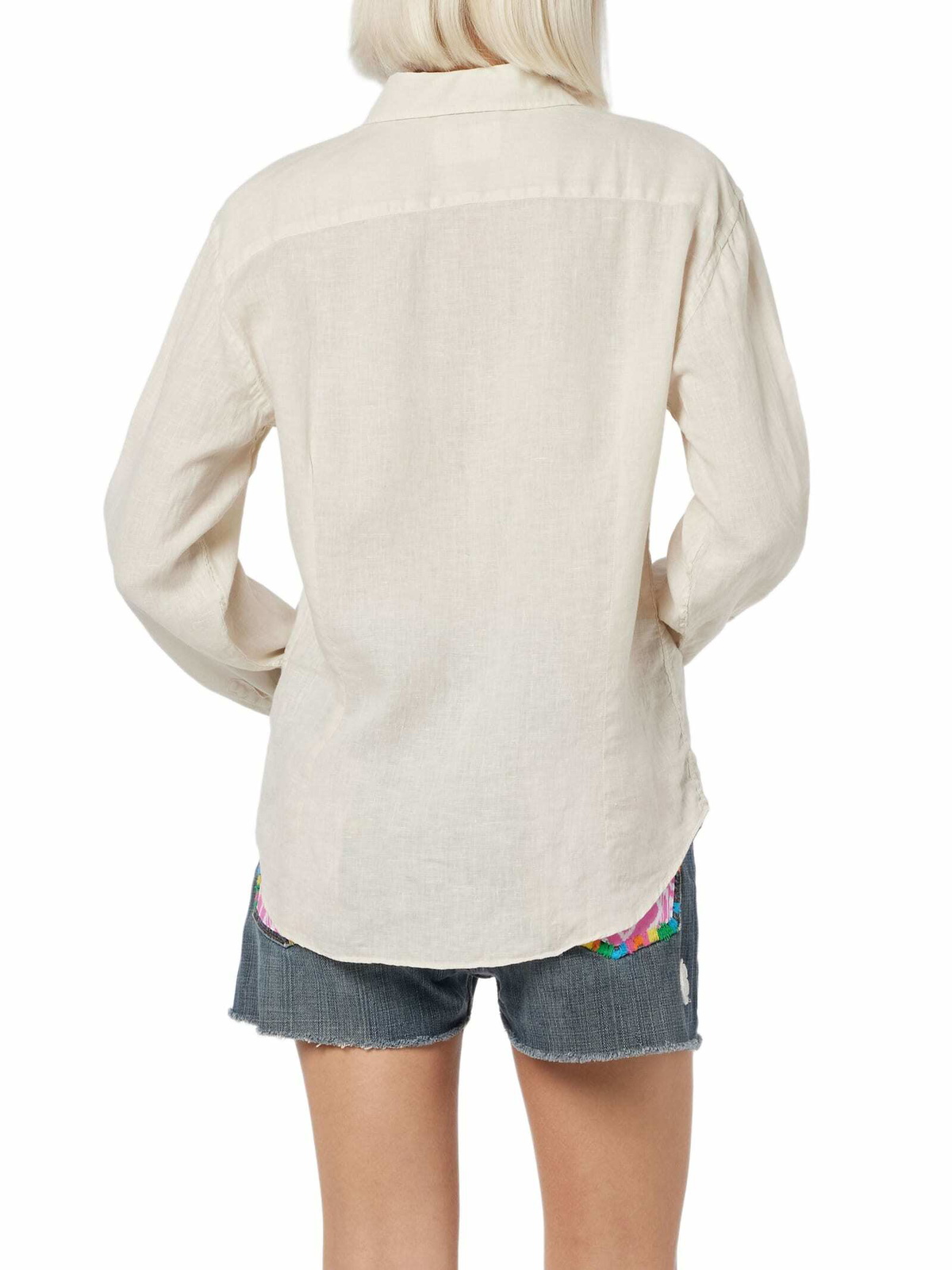 MC2 Saint Barth Woman Off-white Linen Shirt Meredith MC2 Saint Barth