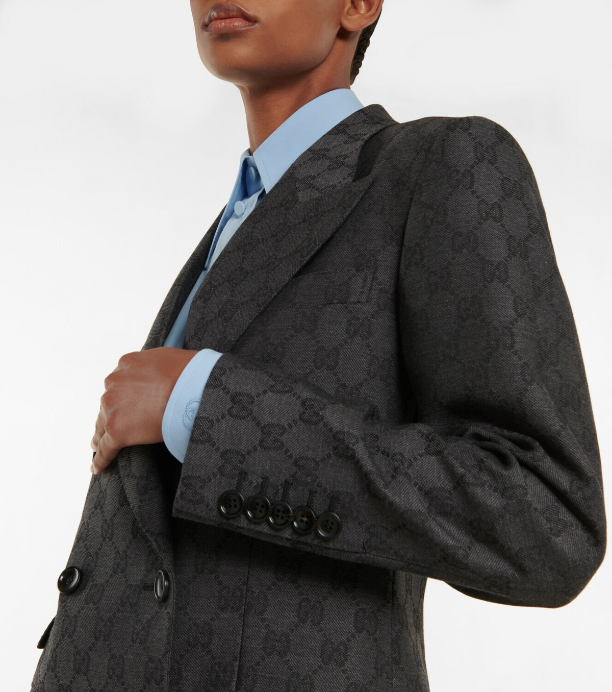 Gucci - GG double-breasted wool blazer Gucci