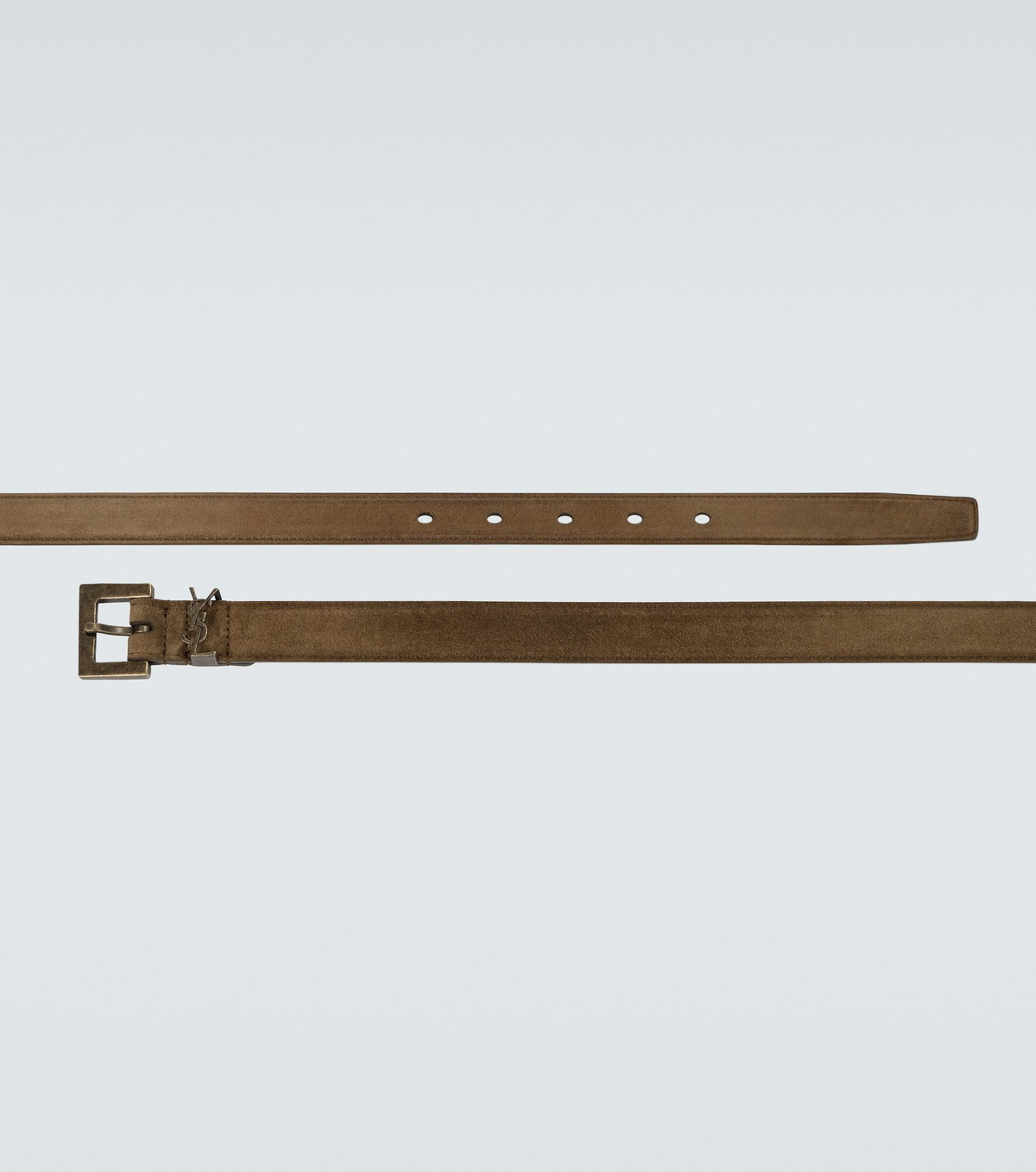 Saint Laurent - Monogrammed suede belt Saint Laurent