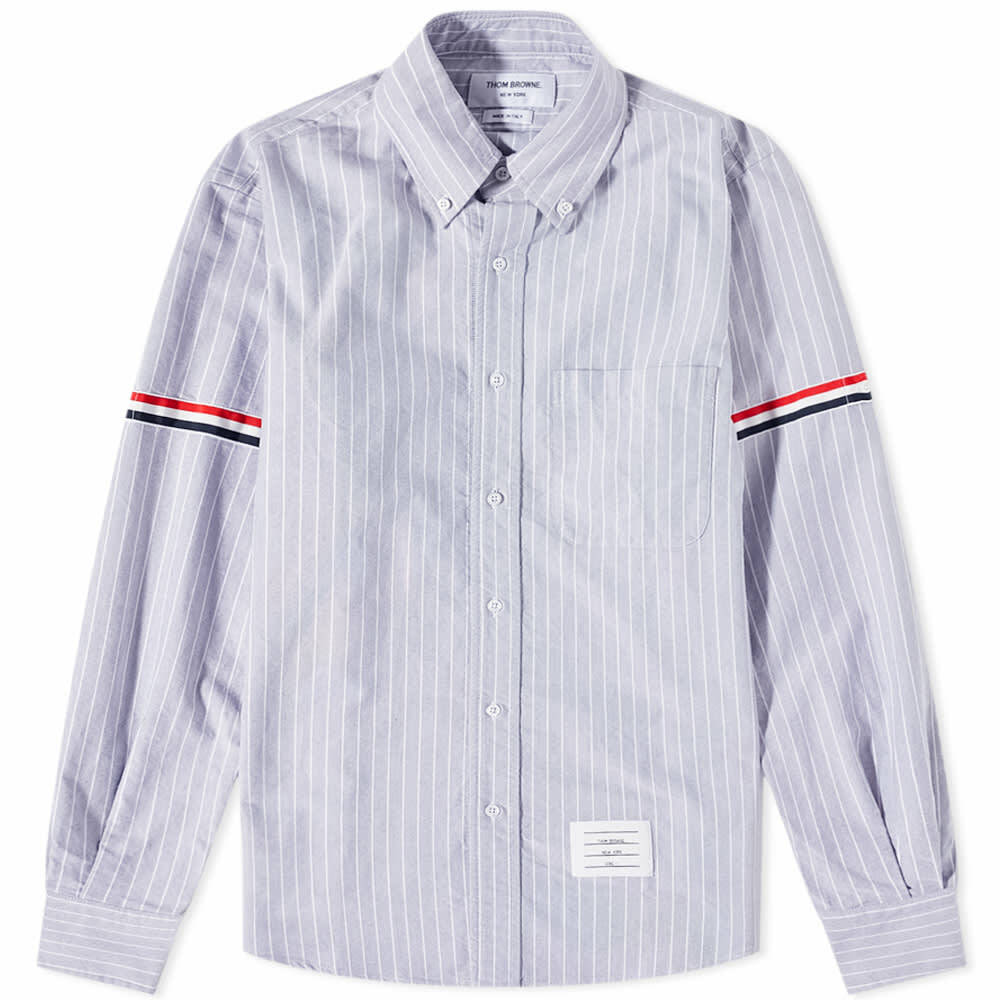 Thom Browne Men's Tricolor Armband Pinstripe Oxford Shirt in Navy Thom ...