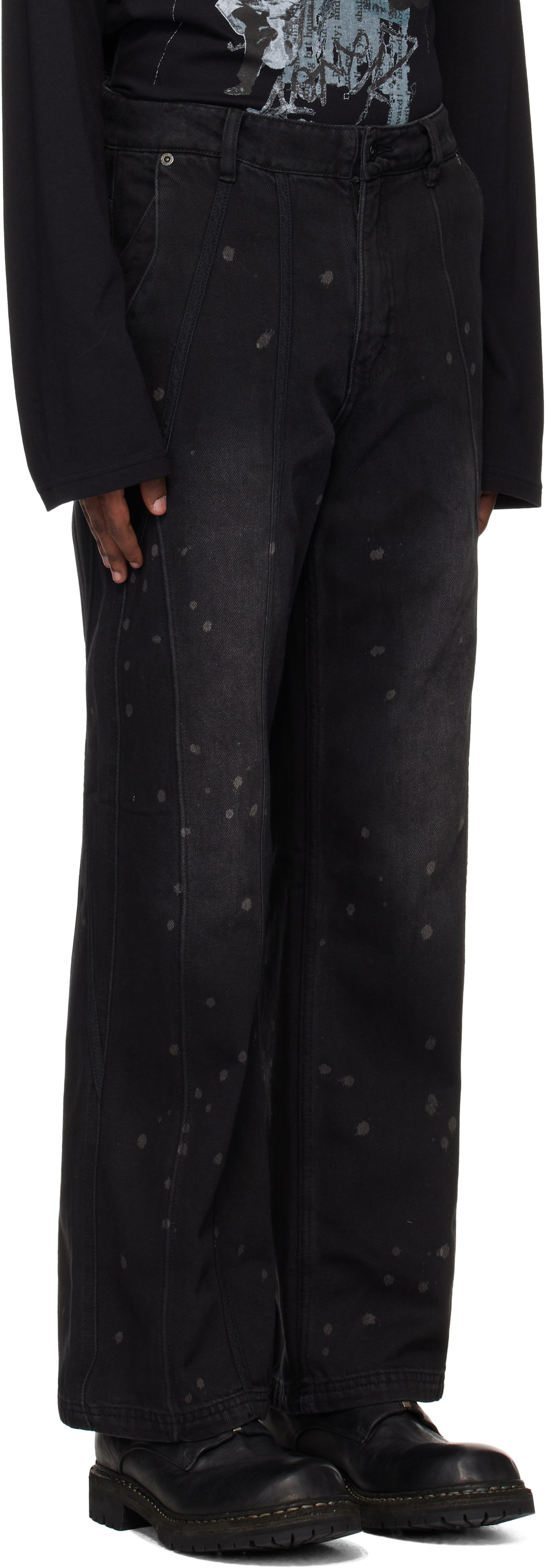 Professor.E Black Tainted Jeans Professor.E