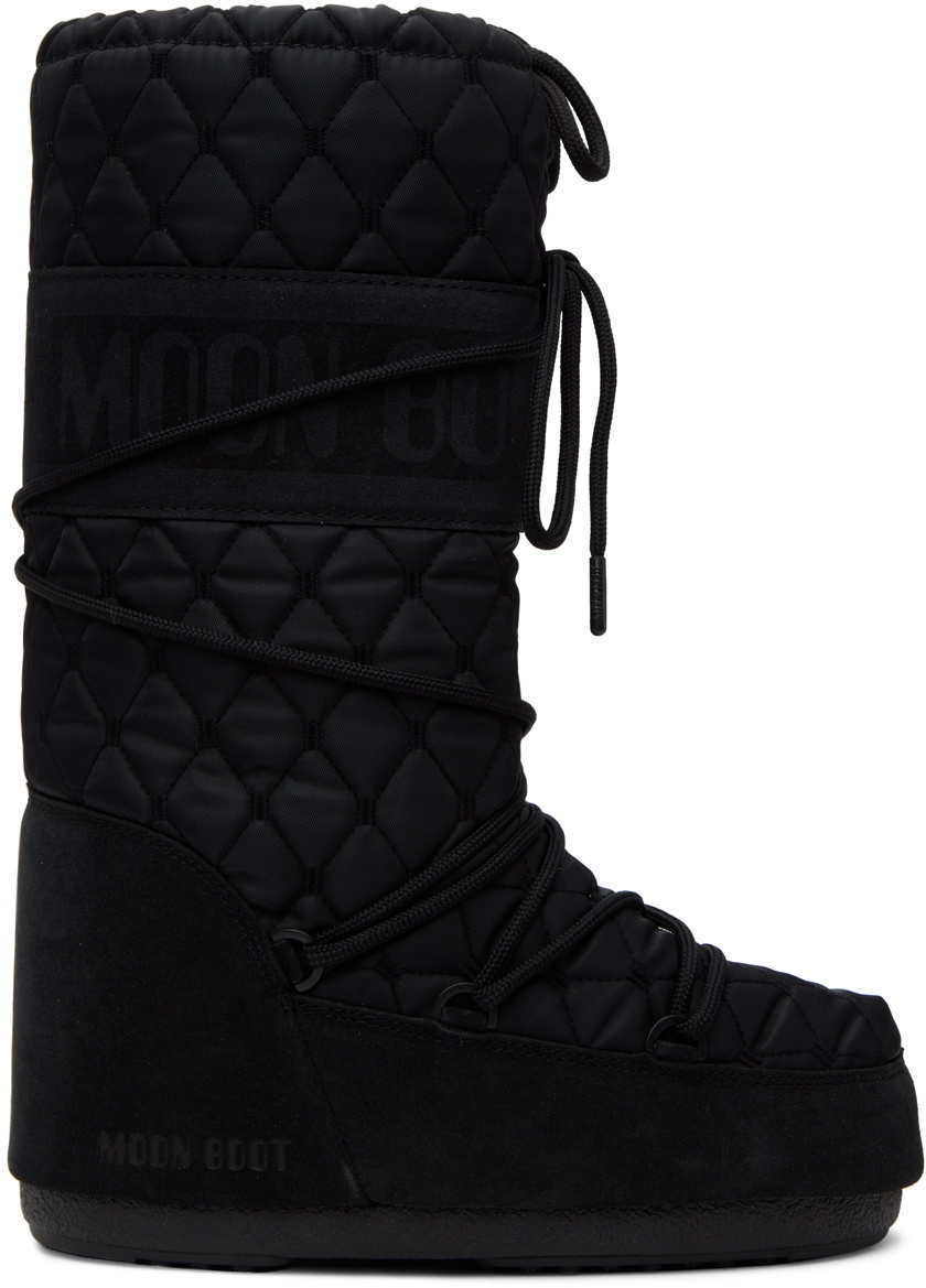 Moon Boot Black Icon Quilted Boots Moon Boot