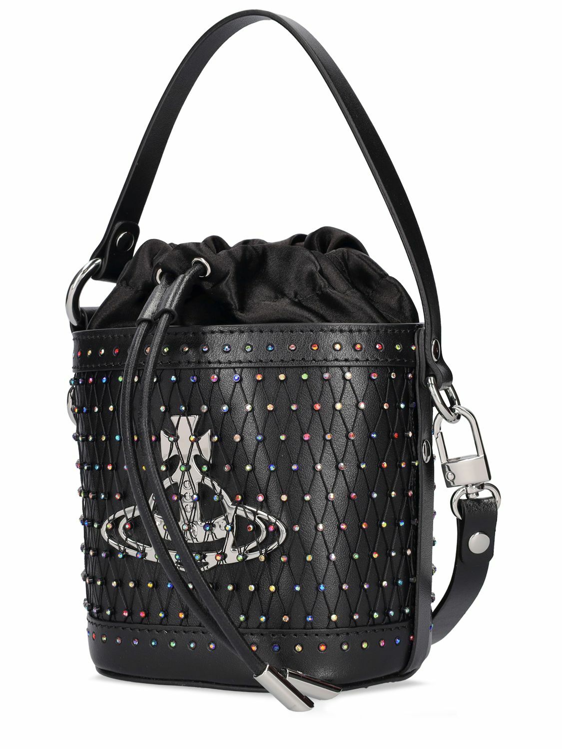 VIVIENNE WESTWOOD - Daisy Leather & Crystal Bucket Bag Vivienne Westwood
