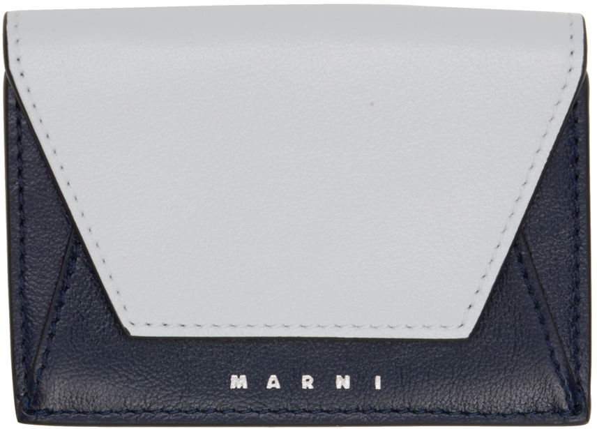 Marni Blue Trifold Wallet Marni