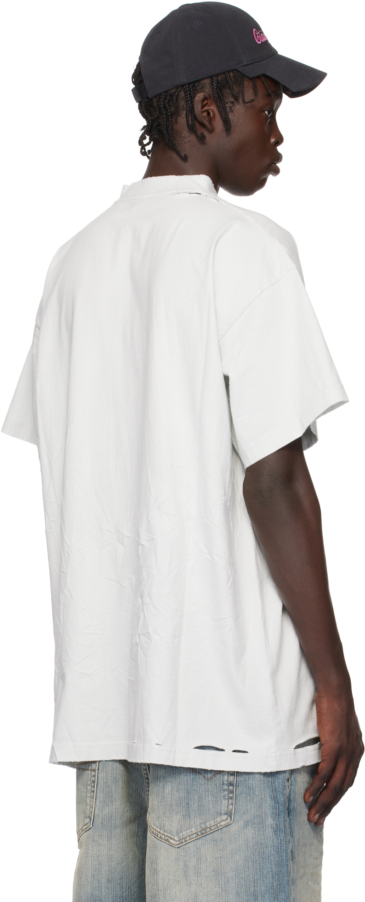 Balenciaga White 'Planet Earth' Oversized T-shirt Balenciaga Balenciaga White 'Planet Earth' Oversized T-shirt Balenciaga