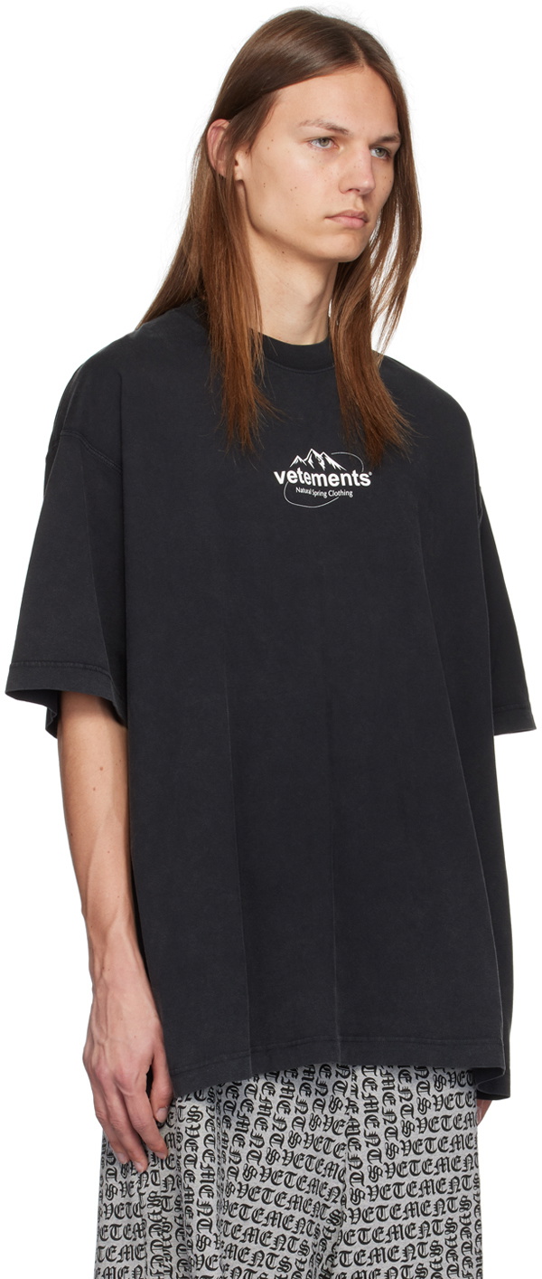 VETEMENTS Black Spring Water T-Shirt Vetements