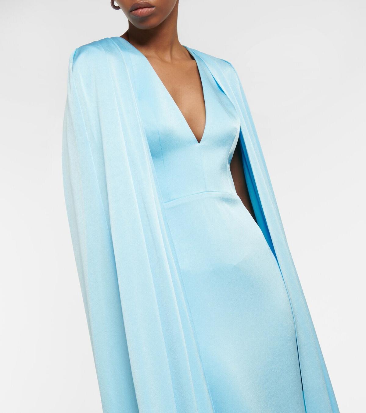 Alex Perry Hudson satin crêpe cape gown Alex Perry