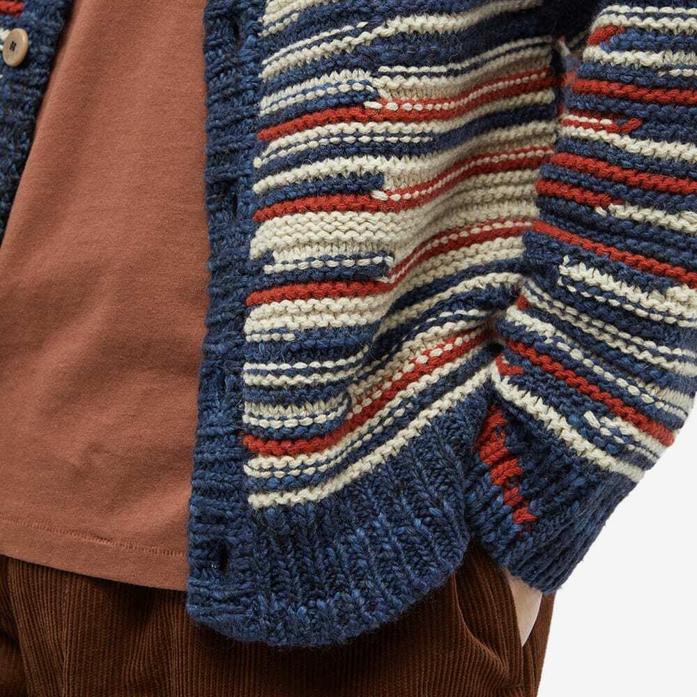 Folk Men's Multi Yarn Cardigan in Pepper Navy Folk