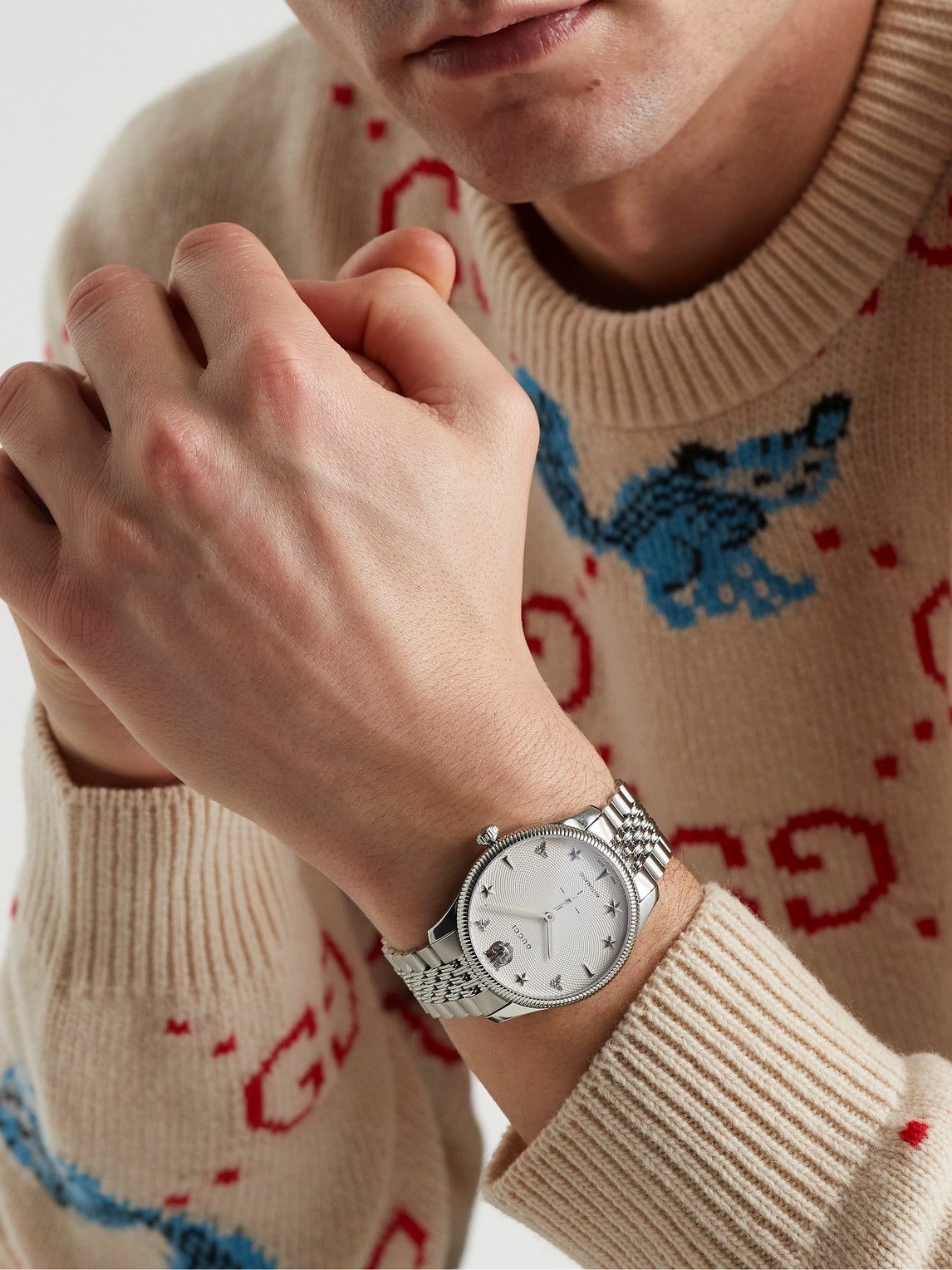 GUCCI - G-Timeless Automatic 40mm Stainless Steel Watch Gucci