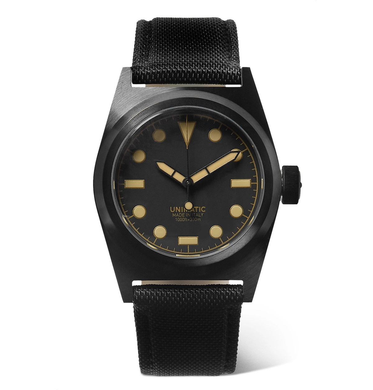 Unimatic - U2-CN DLC-Coated Stainless Steel and CORDURA Watch - Black ...