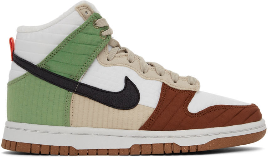Nike White & Brown Dunk High Lx Next Nature Sneakers Nike