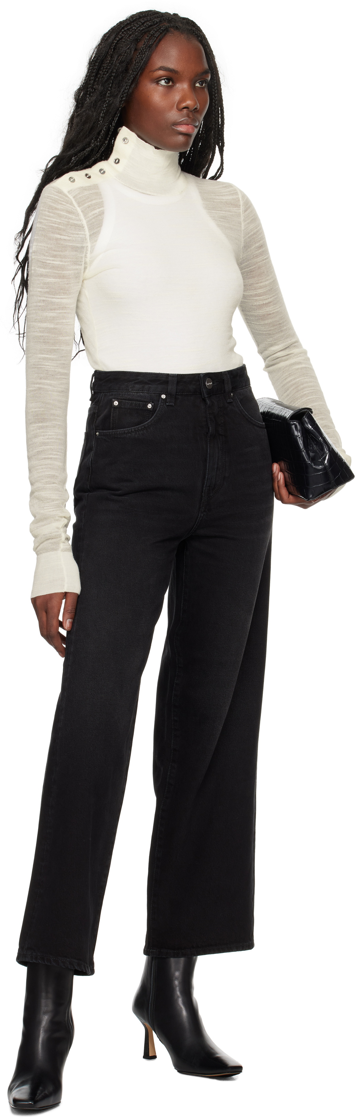 TOTEME Off-White Slubbed Turtleneck Toteme