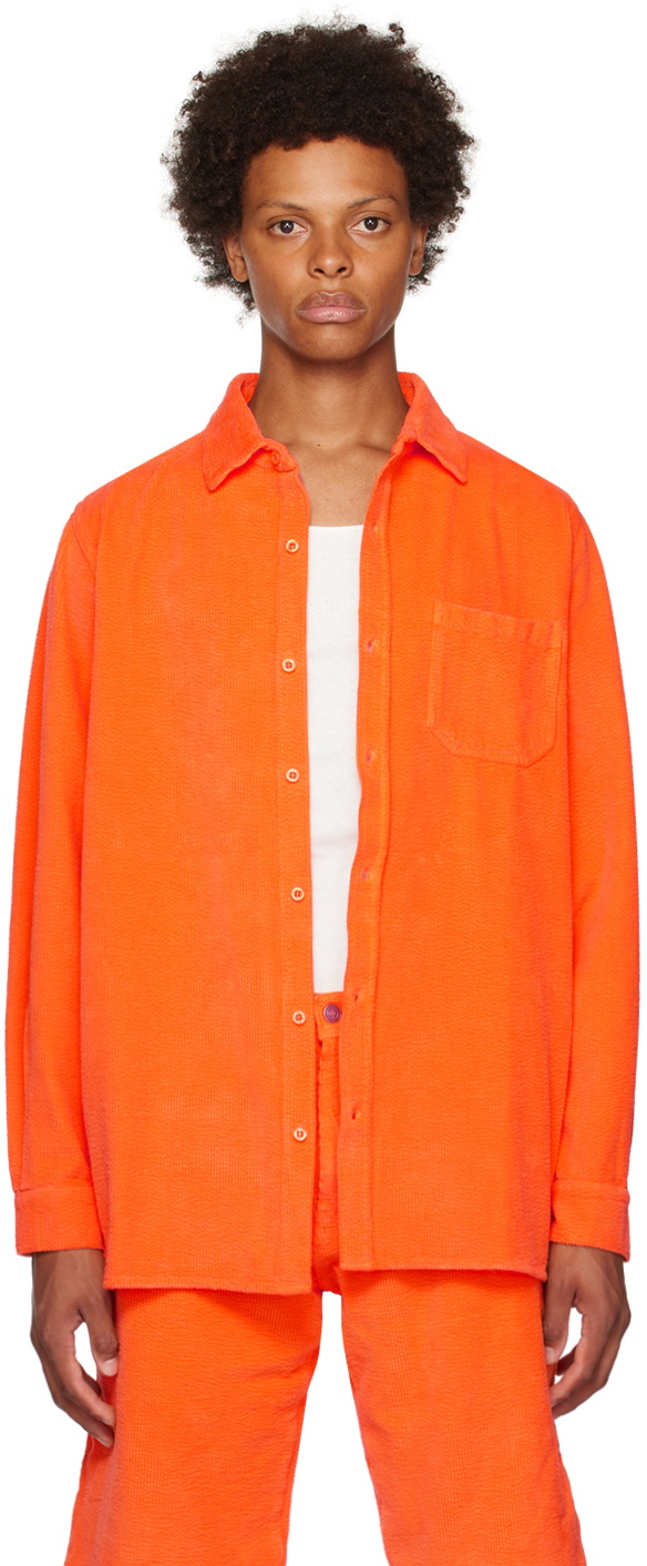 ERL Orange Spread Collar Shirt ERL