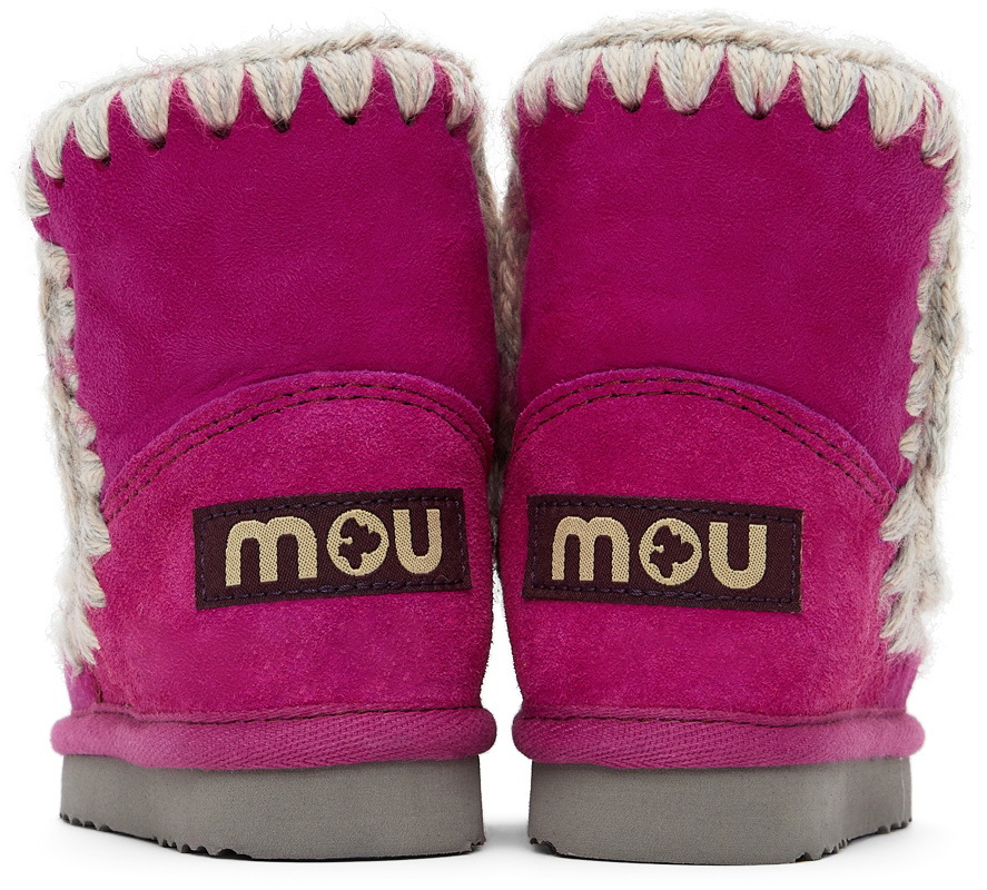 Mou Baby Pink Suede Ankle Boots Mounser