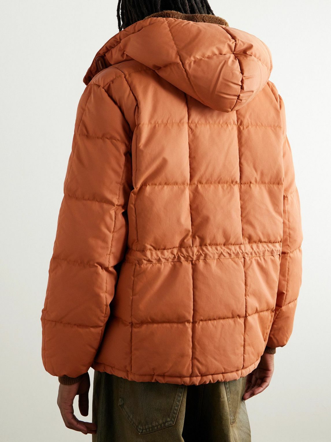 RRL - Barrett Quilted Padded Nylon Hooded Jacket - Orange RRL