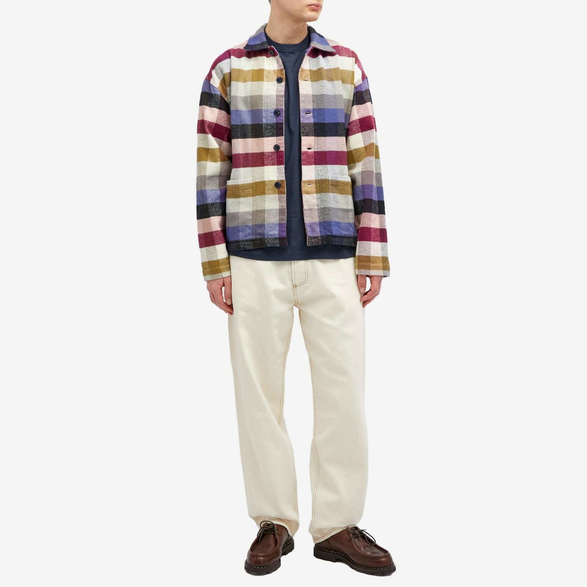 YMC Men's PJ Check Overshirt in Multi YMC