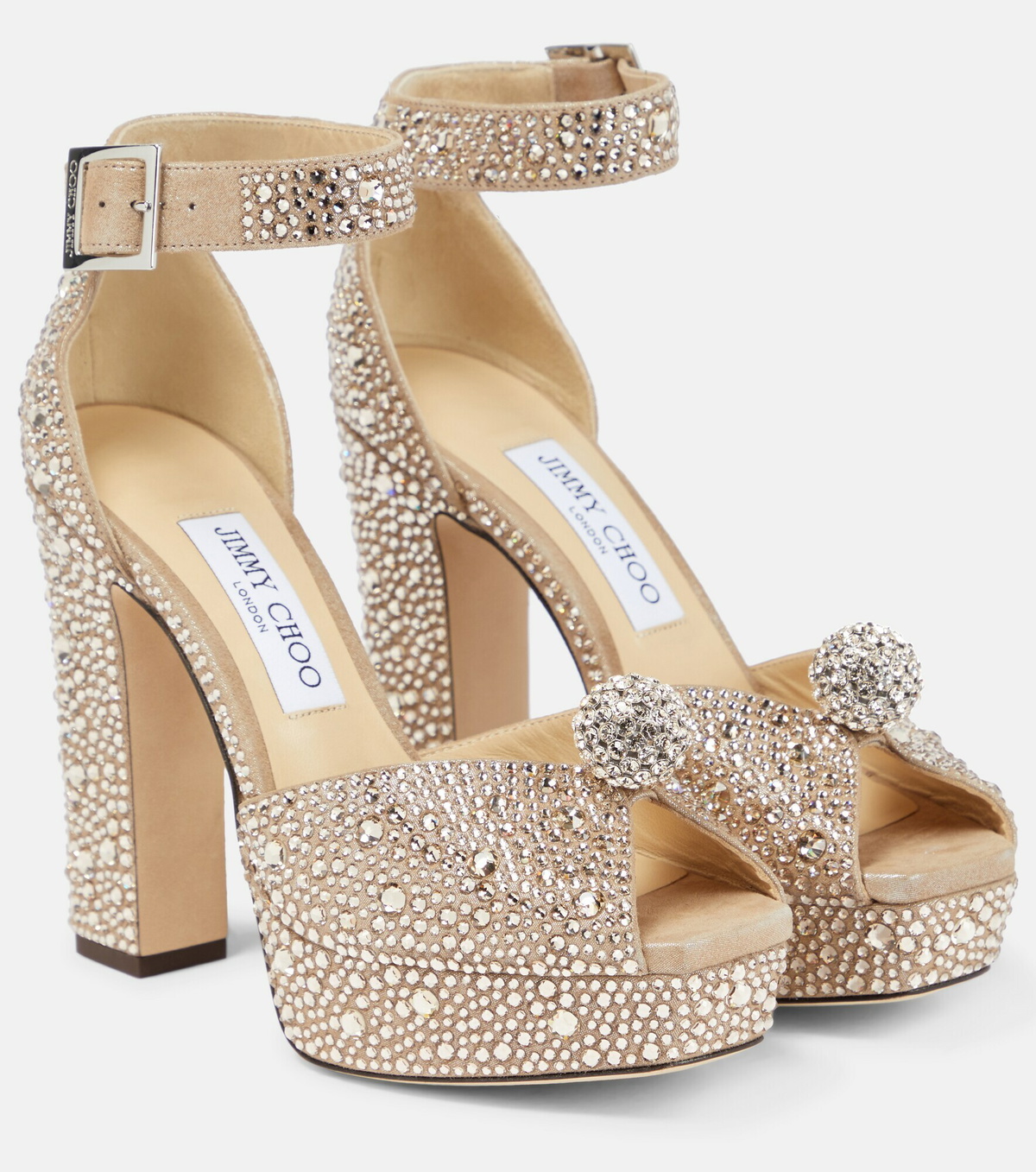 Jimmy Choo - Socorie 120 embellished leather sandals Jimmy Choo
