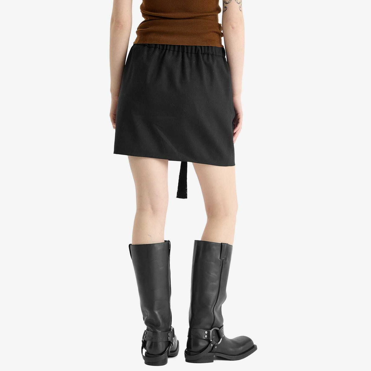 Max Mara Women's Tabarin Mini Skirt with Belt in Black Max Mara