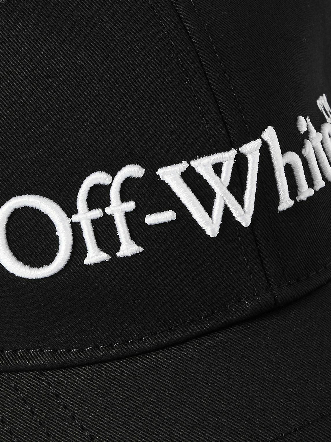 Off-White - Logo-Embroidered Cotton-Gabardine Baseball Cap - Black Off ...