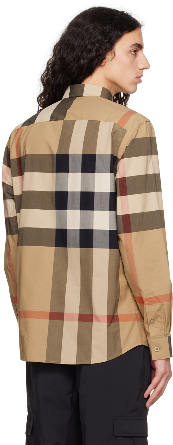 Burberry Beige Check Shirt Burberry
