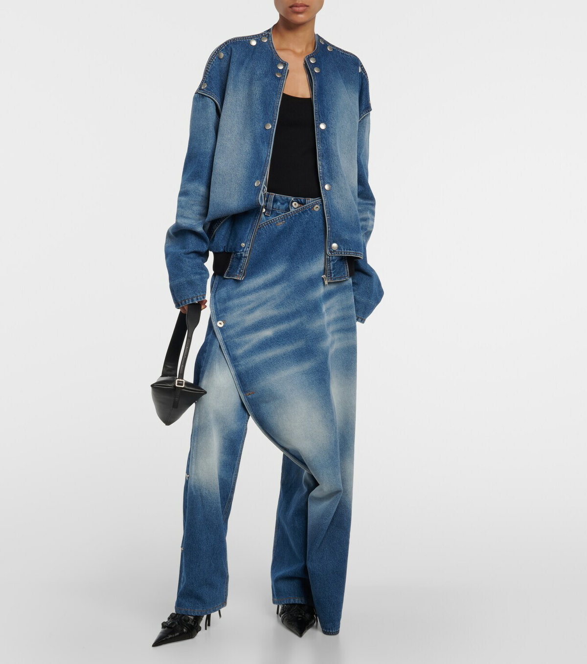 Y/Project Snap Off denim bomber jacket Y/Project