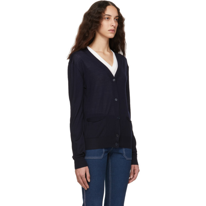 Chloe Navy Wool Cardigan Chloe