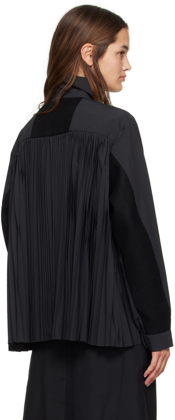 sacai Black Paneled Jacket Sacai