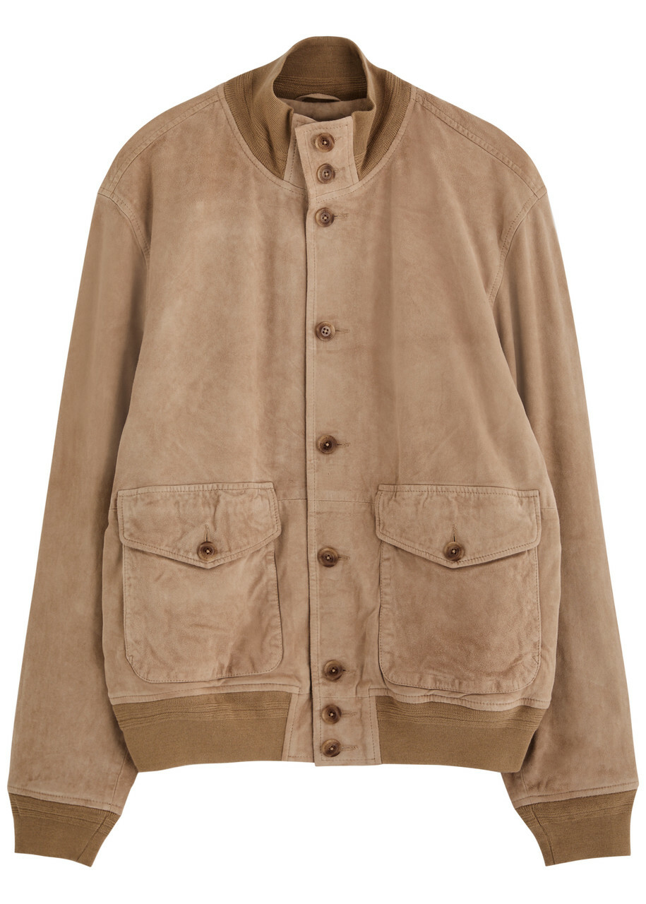 Polo Ralph Lauren Panelled Suede Jacket Brown Polo Ralph Lauren