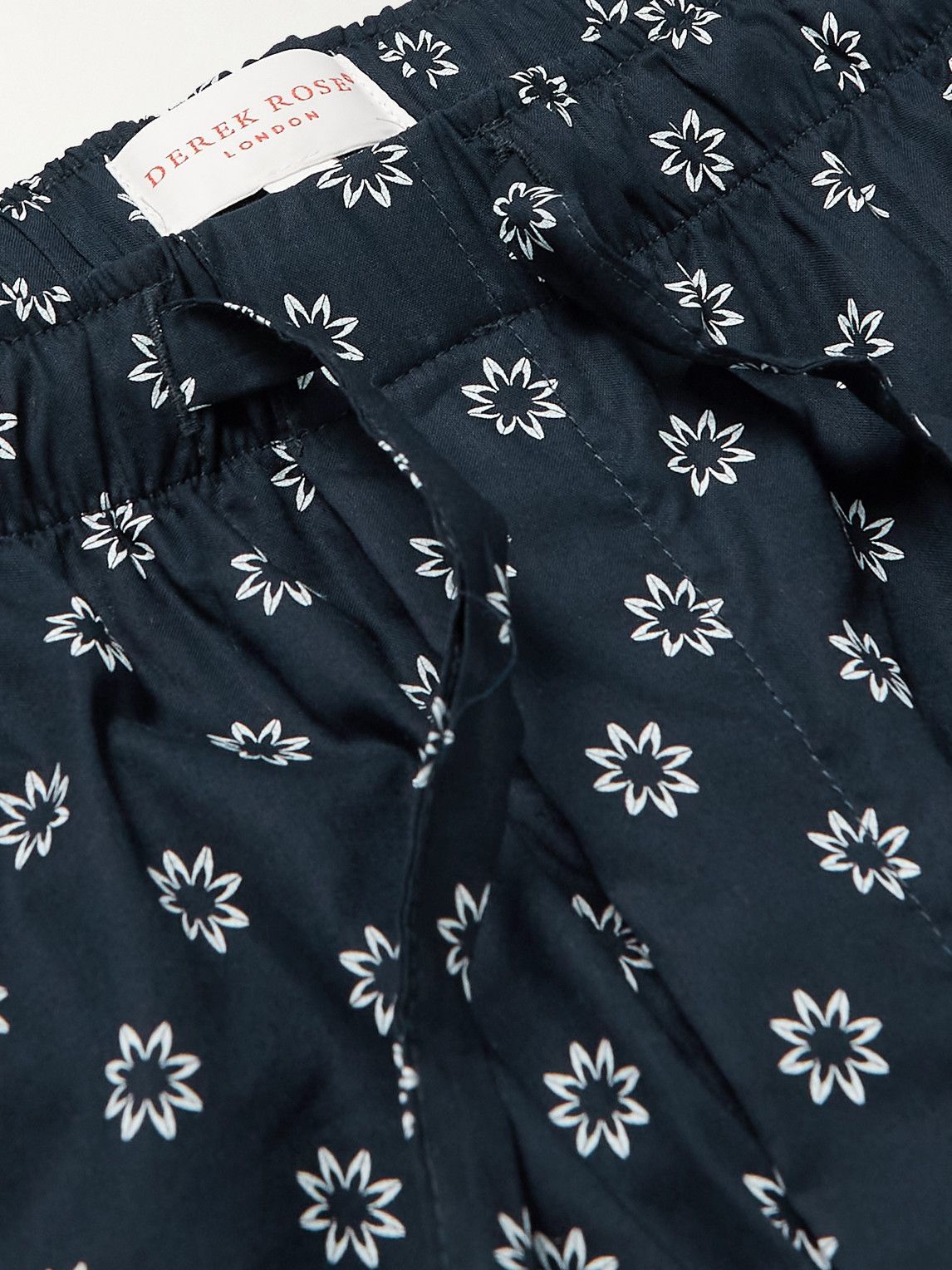 Derek Rose - Nelson Printed Cotton-Poplin Pyjama Trousers - Blue Derek Rose