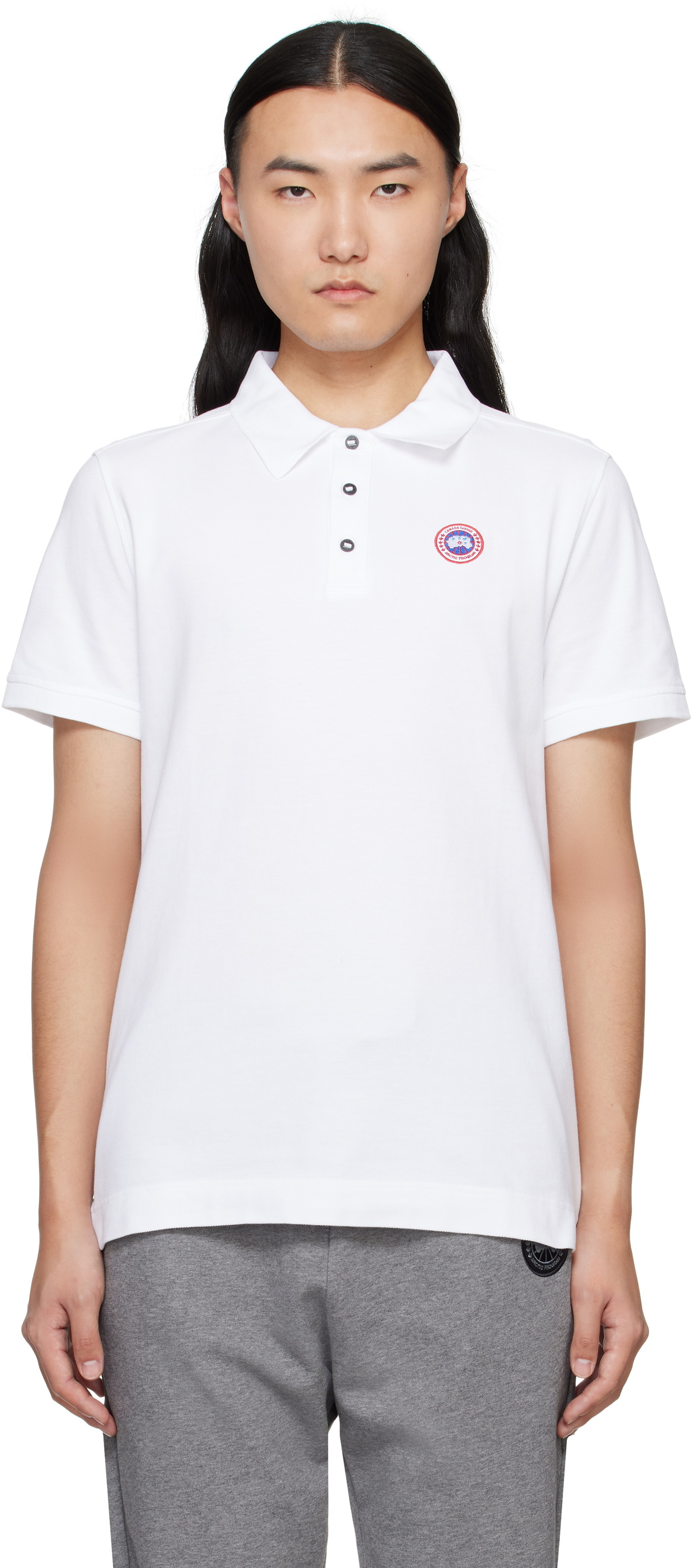 Canada Goose White Beckley Polo Canada Goose