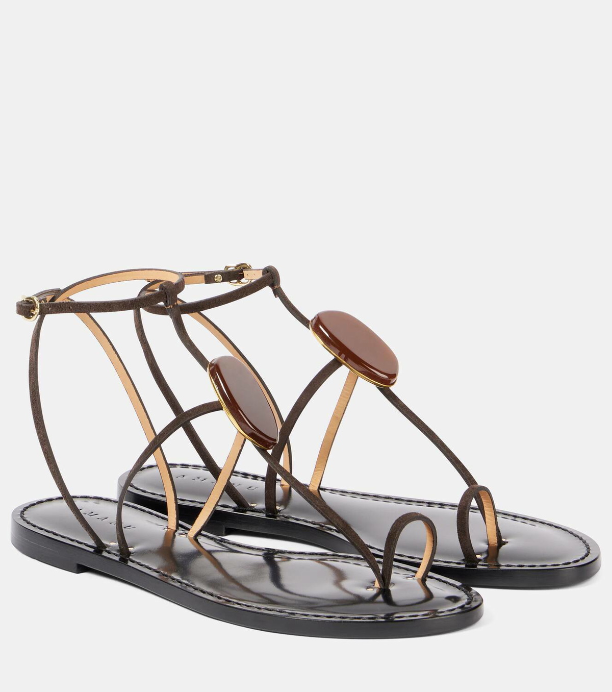 Amanu Cairo embellished leather sandals Amanu