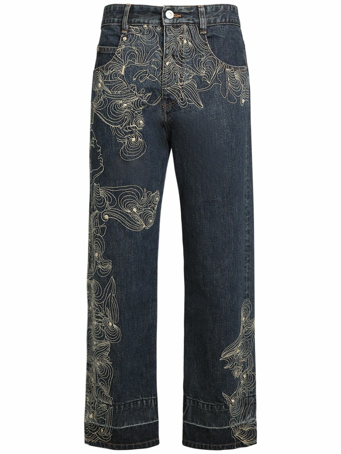 ISABEL MARANT - Irina Embroidered Denim Jeans Isabel Marant