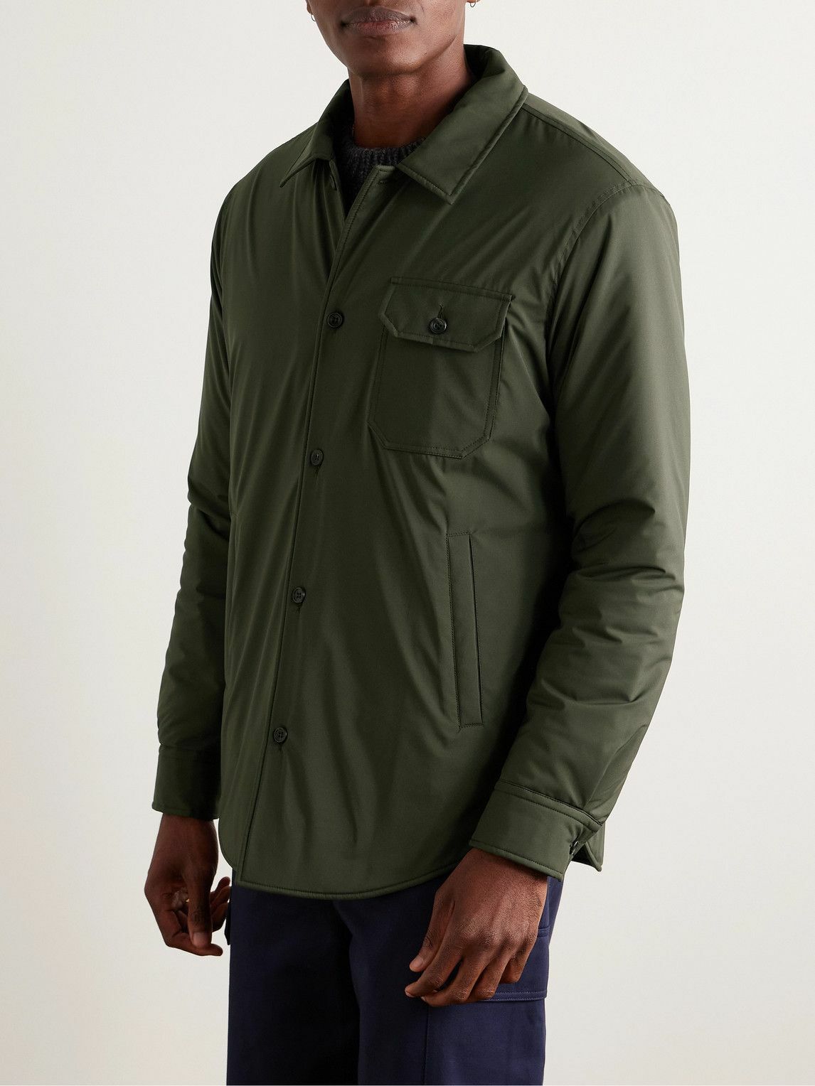 Richard James - Padded Tech-Shell Overshirt - Green Richard James