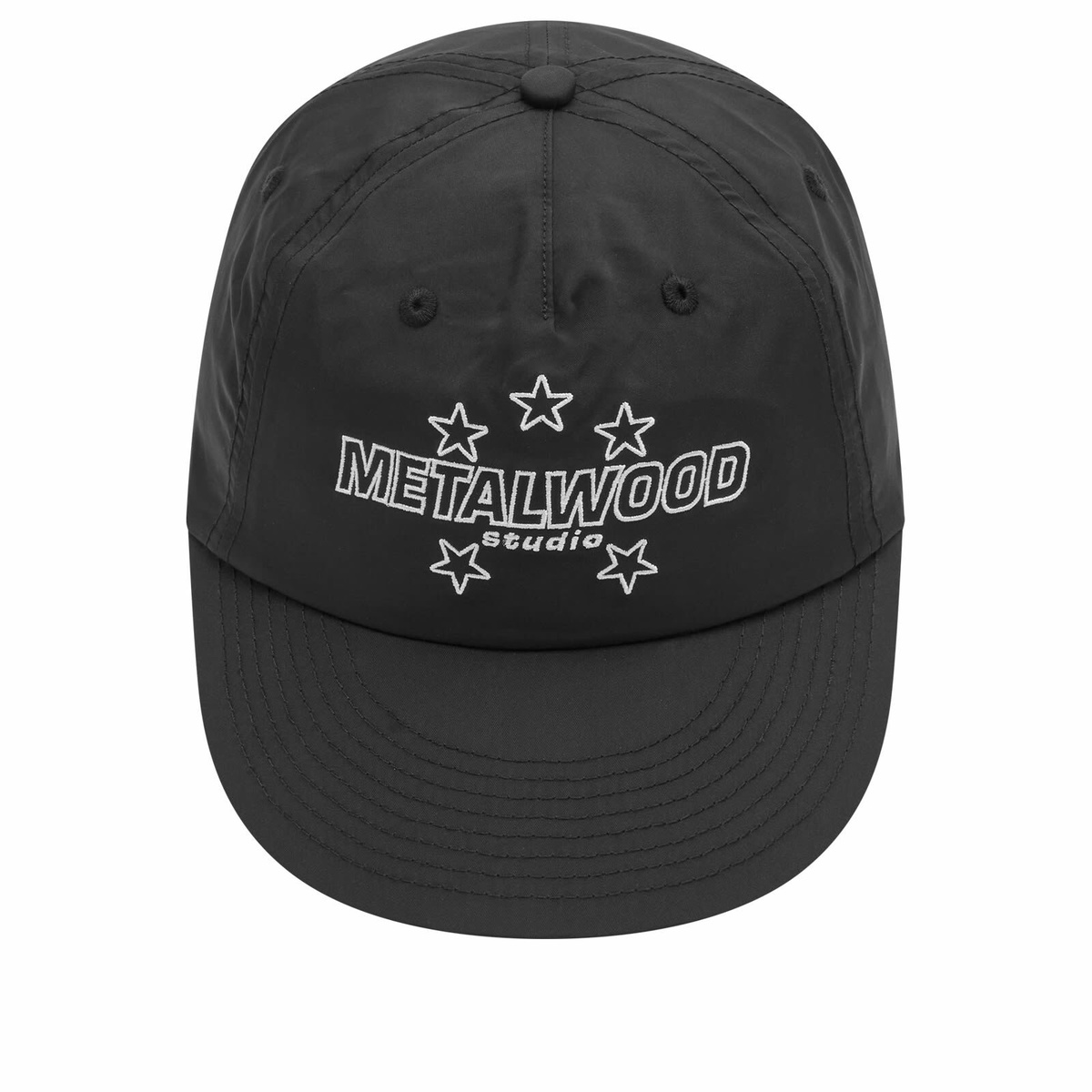 Metalwood Studio Men's Satin Stars Snapback Cap in Black Metalwood