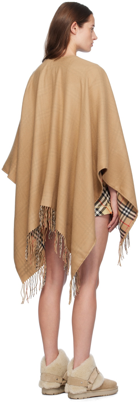 Burberry Beige Wool Reversible Cape Burberry