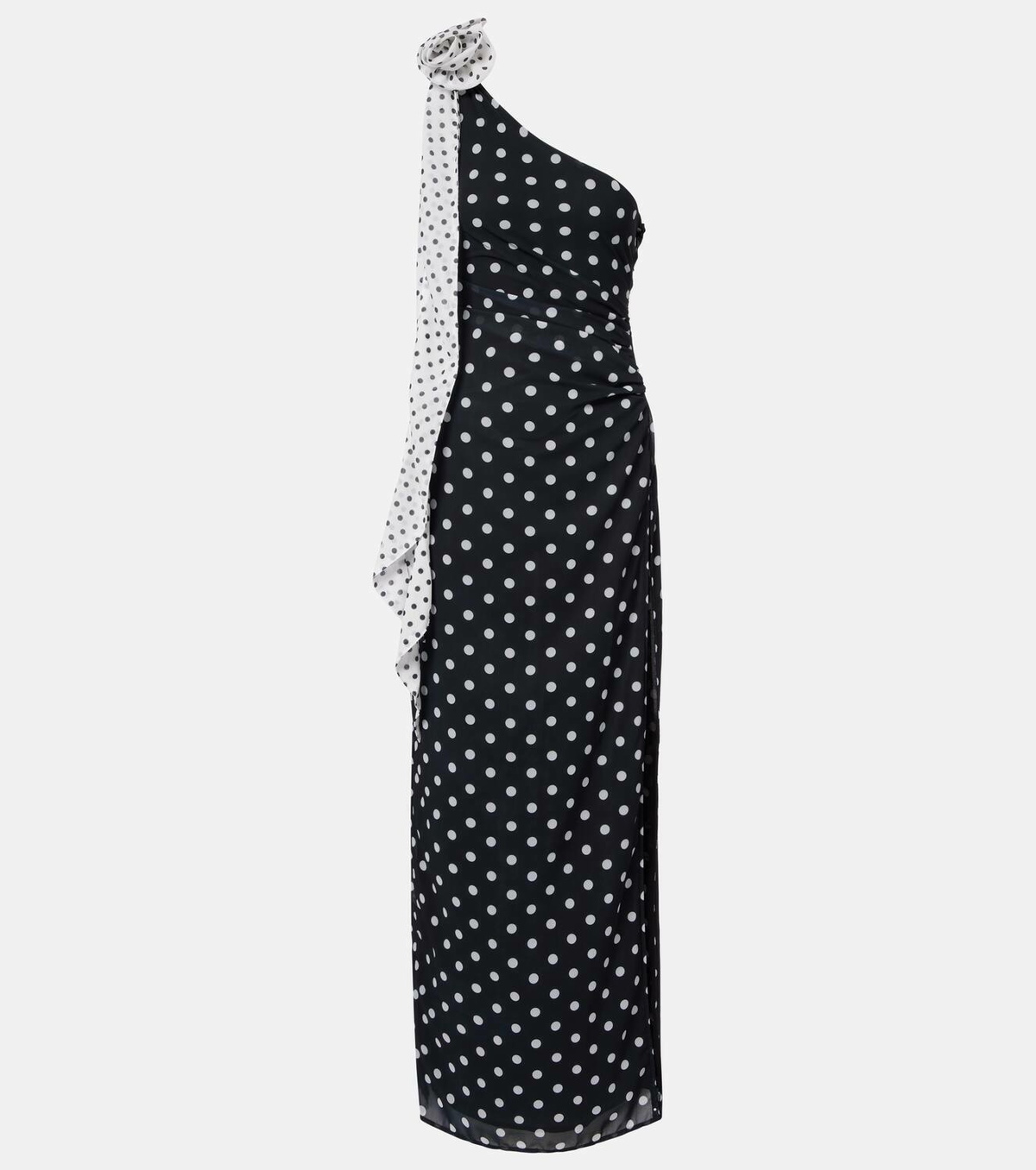 Bananhot Louise polka-dot one-shoulder maxi dress Bananhot