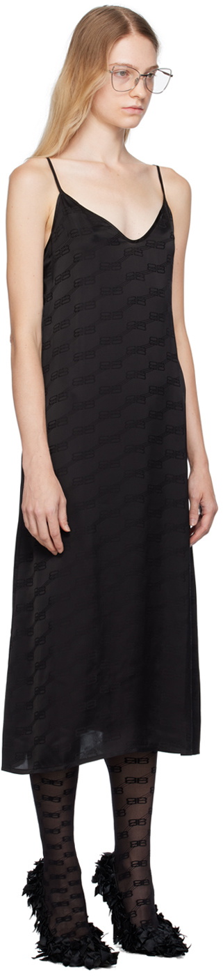 Balenciaga Black Monogram Midi Dress Balenciaga