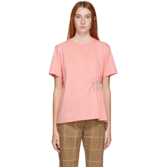 MSGM Pink Crystal T-Shirt MSGM