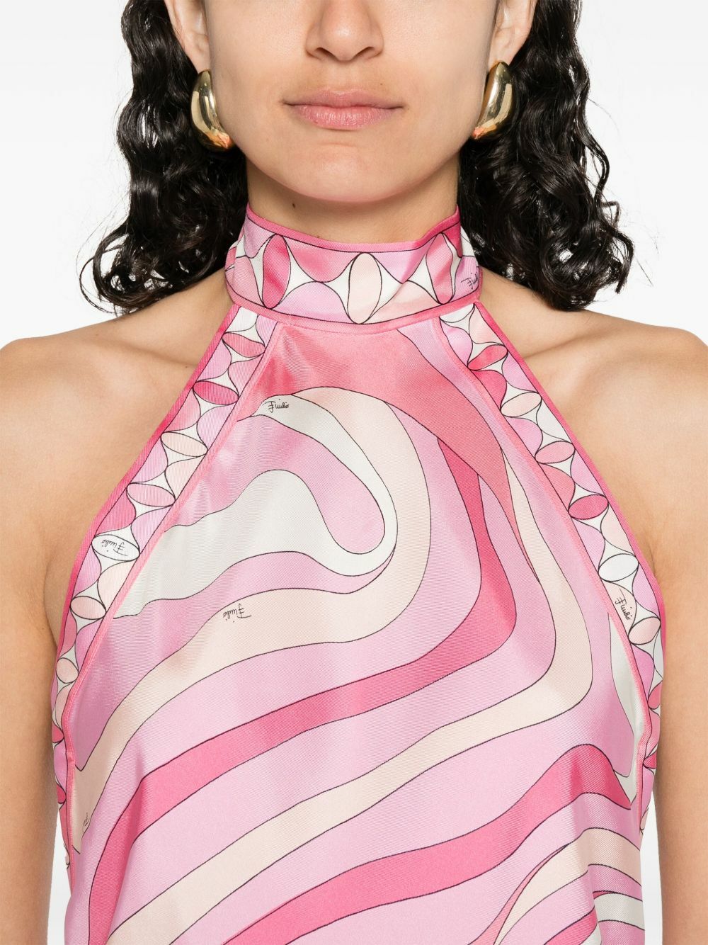 PUCCI Iride-Print Midi Dress Emilio Pucci