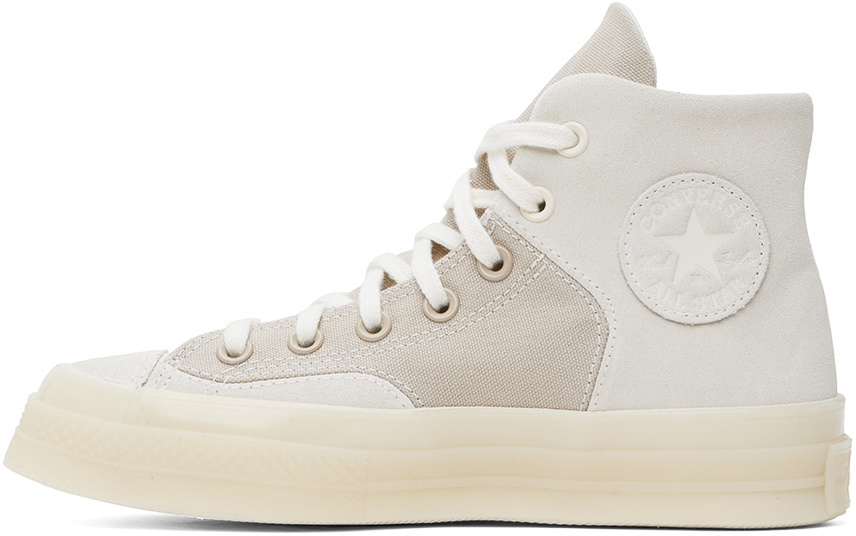Converse Gray & Beige Chuck 70 Marquis Mixed Materials High Top ...