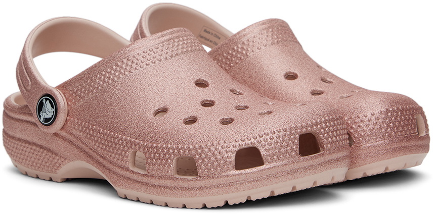 Crocs Baby Pink Classic Glitter Clogs Crocs